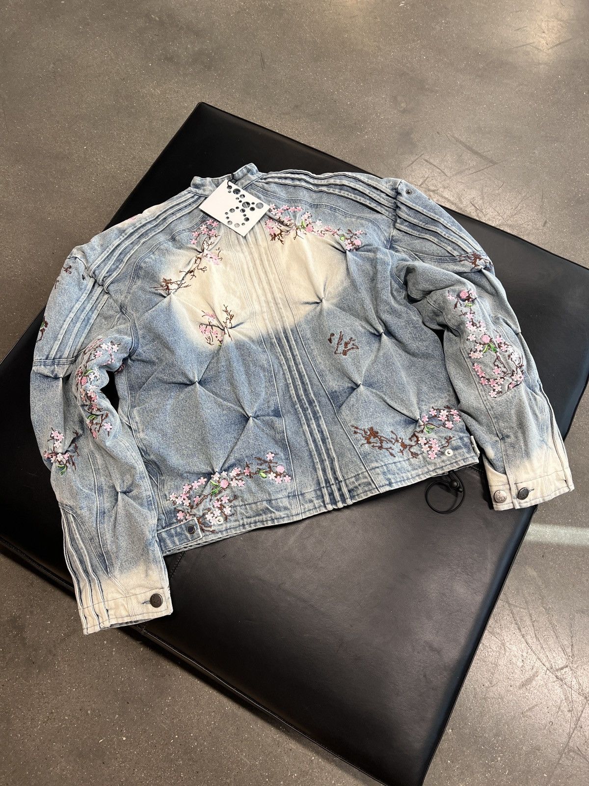 Bad Son BadSon Cherry Blossom Overgrowth Denim Racer Jacket Small | Grailed