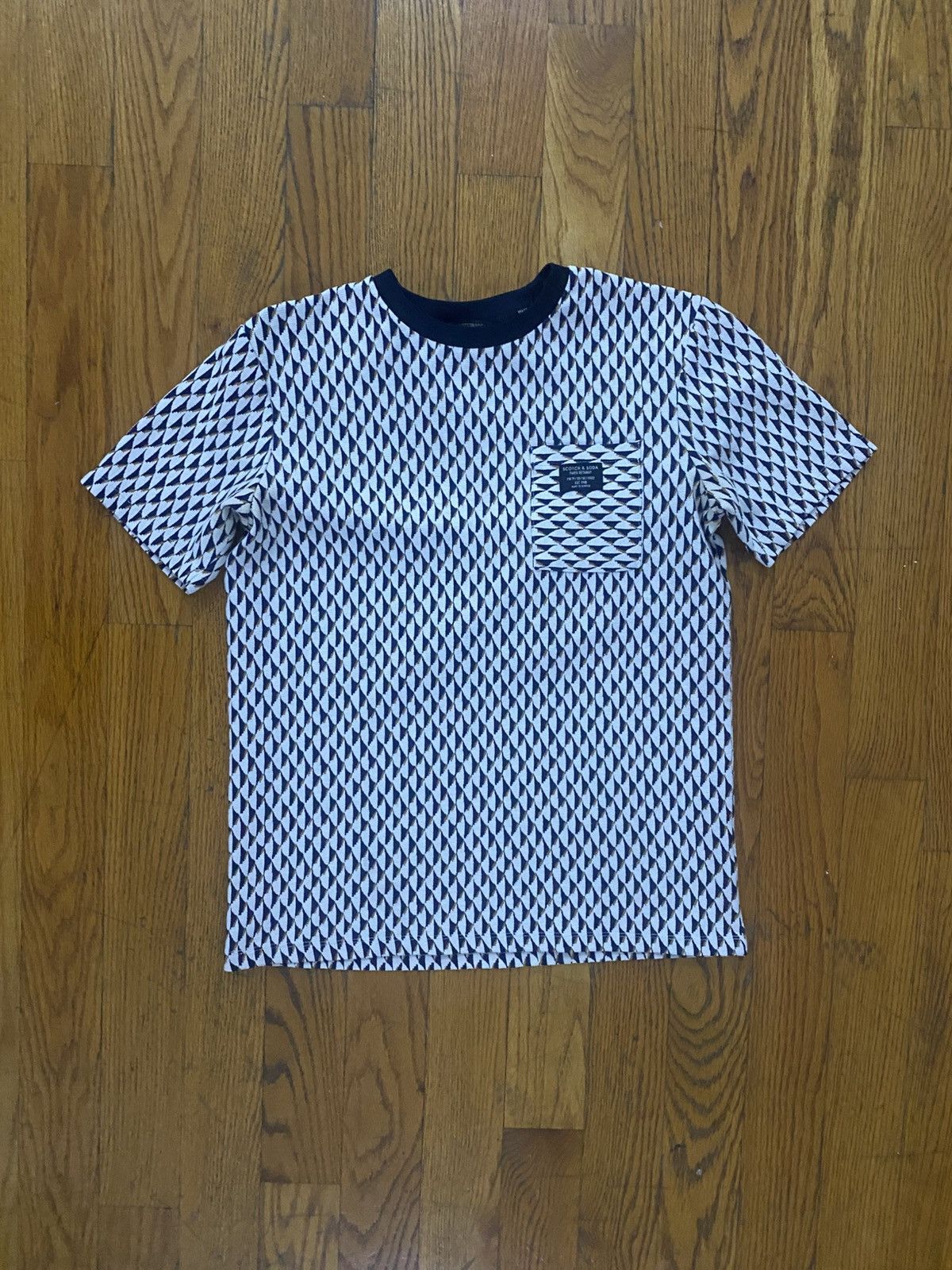 Scotch & Soda Scotch & Soda Black and White Geometric Pattern | Grailed