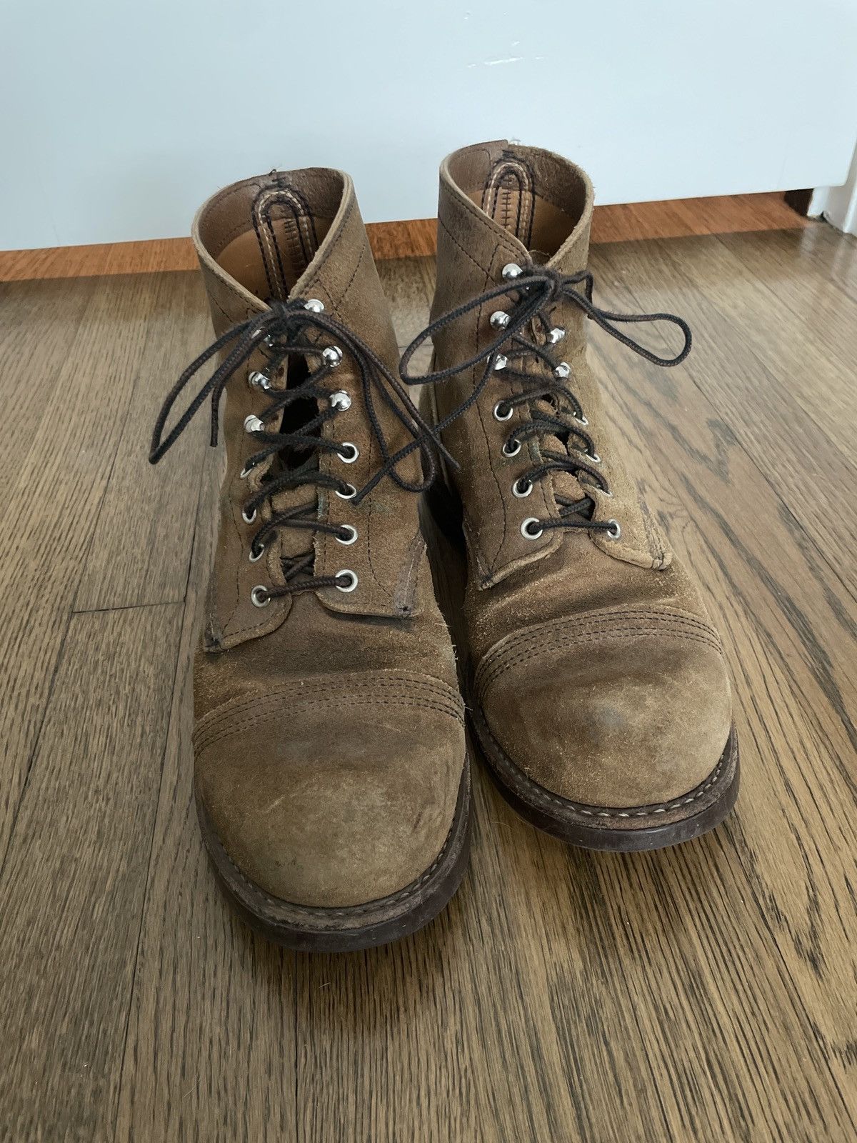 Red Wing Redwing Iron Ranger 8113 - Roughout Tan | Grailed