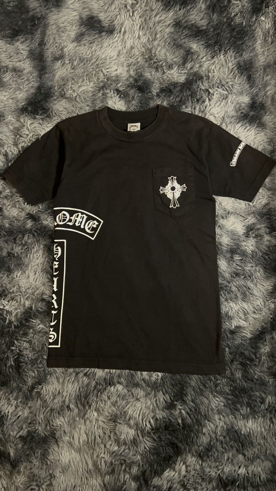 Chrome Hearts Vintage 2K Chrome Hearts T-Bar Sunfaded Pocket Tee | Grailed