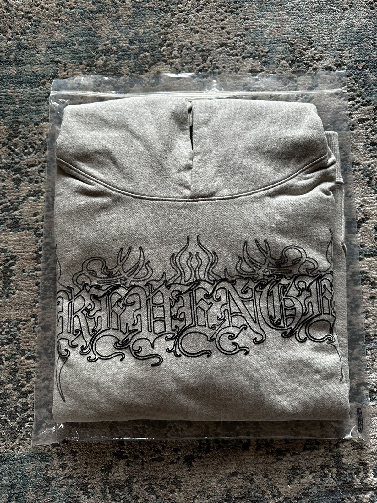 Revenge Revenge Sacred Heart Cement Black Hoodie - L | Grailed