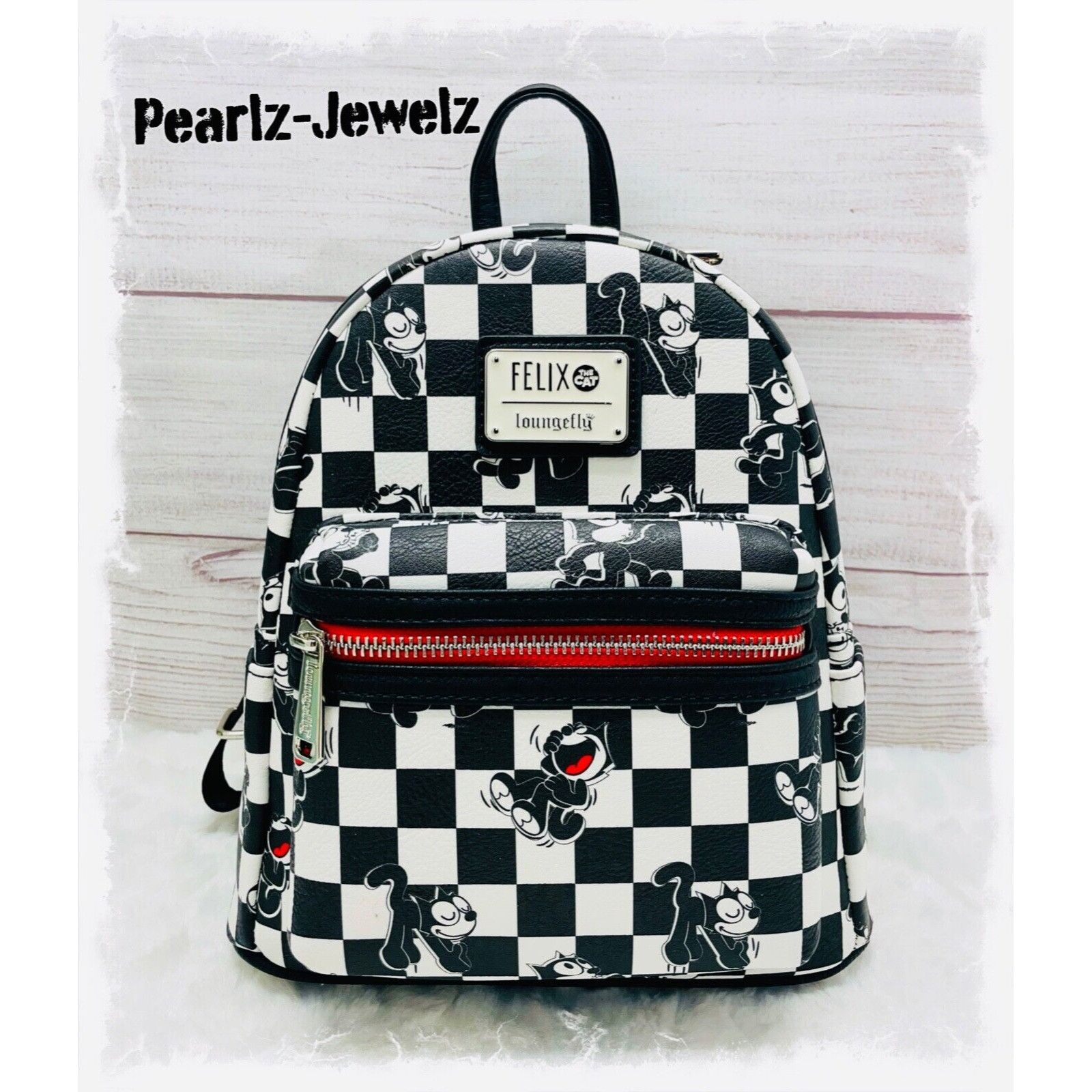 Felix Loungefly Felix the Cat Black & White Checkered 100 Birthday ...