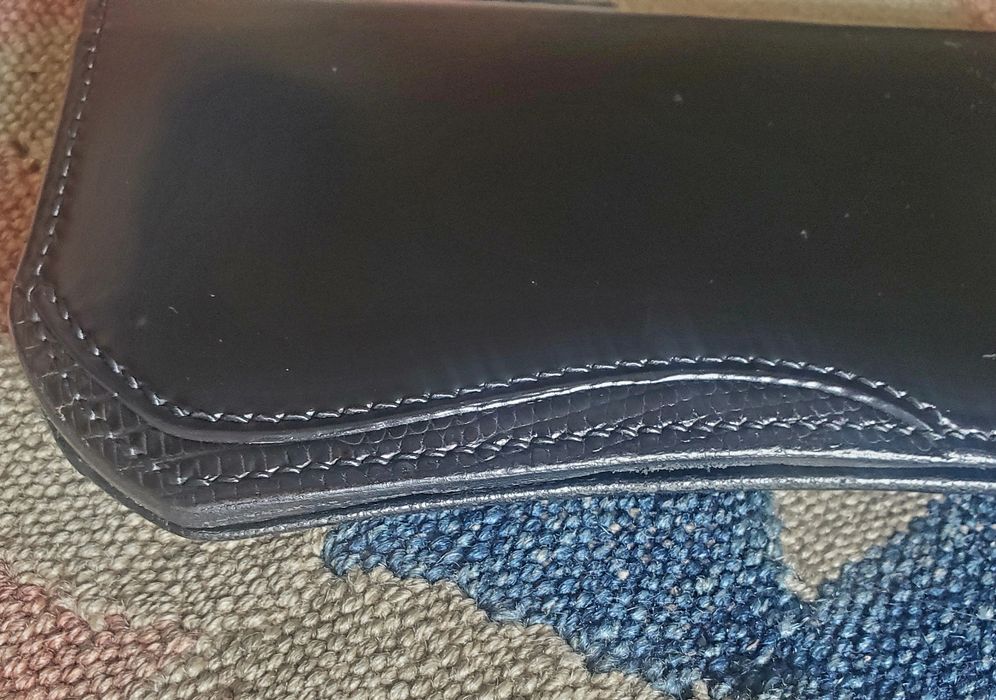 The Flat Head TFH Slim Shell Cordovan Semi-Long Wallet w/ Lizard Trim ...