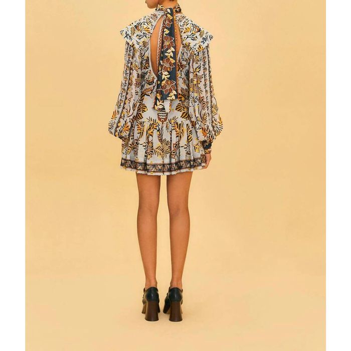 Farm Rio FARM RIO Floral Tapestry Mini Skirt In Silver | Grailed