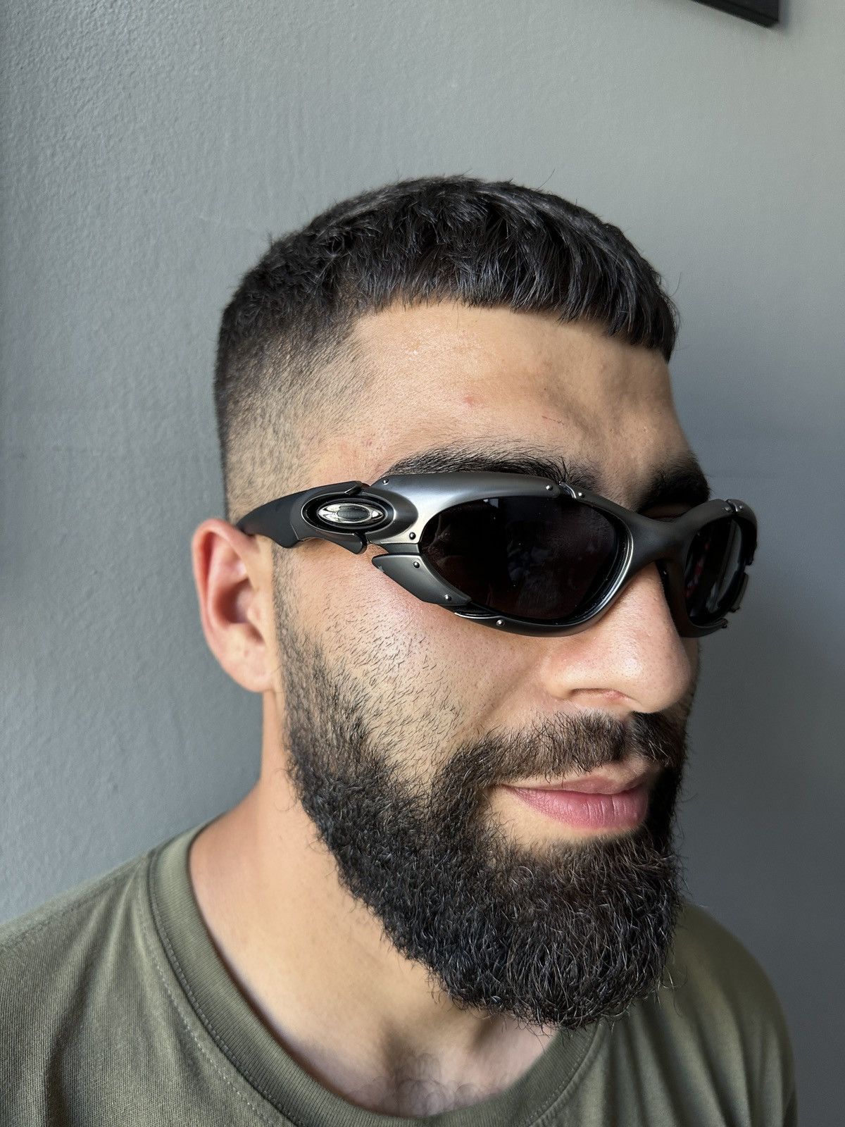 Oakley Vintage Oakley Sunglasses Grey Metal Gorpcore Y2K | Grailed