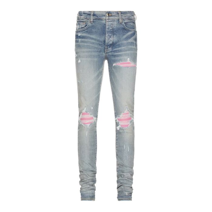 Amiri Amiri MX1 Pink Ultrasuede Jeans Clay Indigo | Grailed