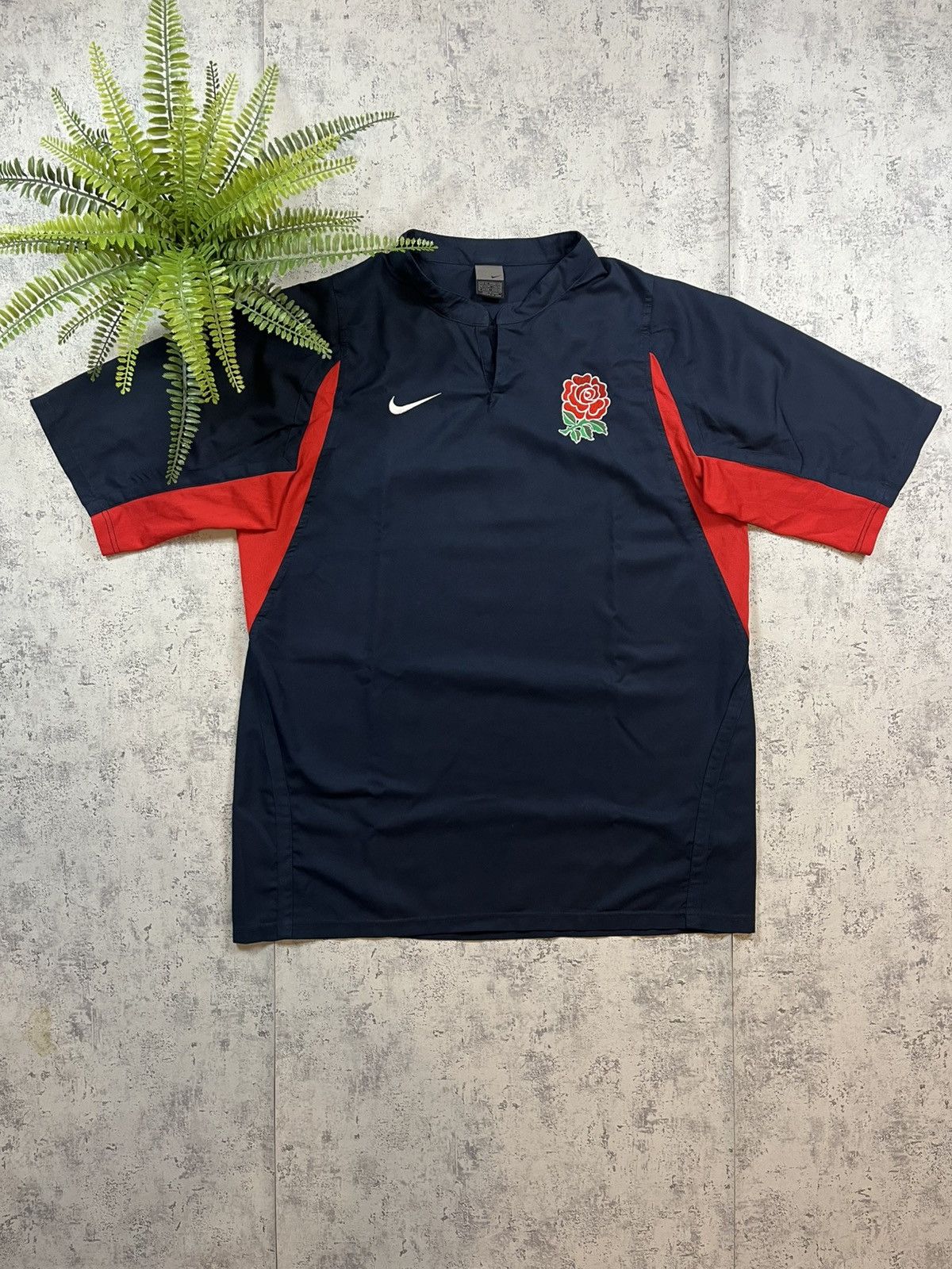 Nike × Streetwear × Vintage 90’s NIKE ENGLAND RUGBY RETRO LOGO SWOOSH ...