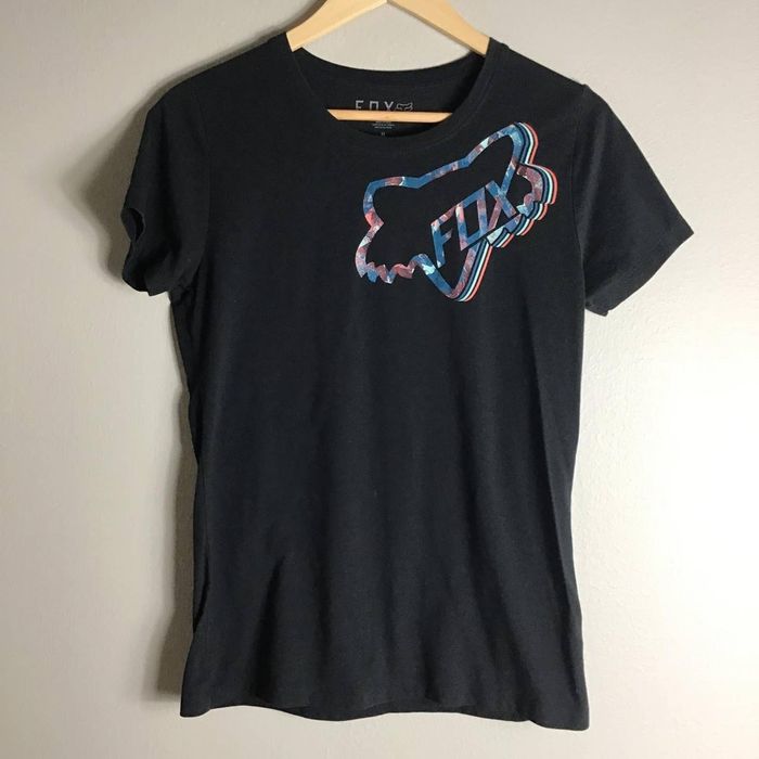 Fox Racing Vintage Y2K Fox Racing Logo Black Shirt M Tee Made in Peru ...