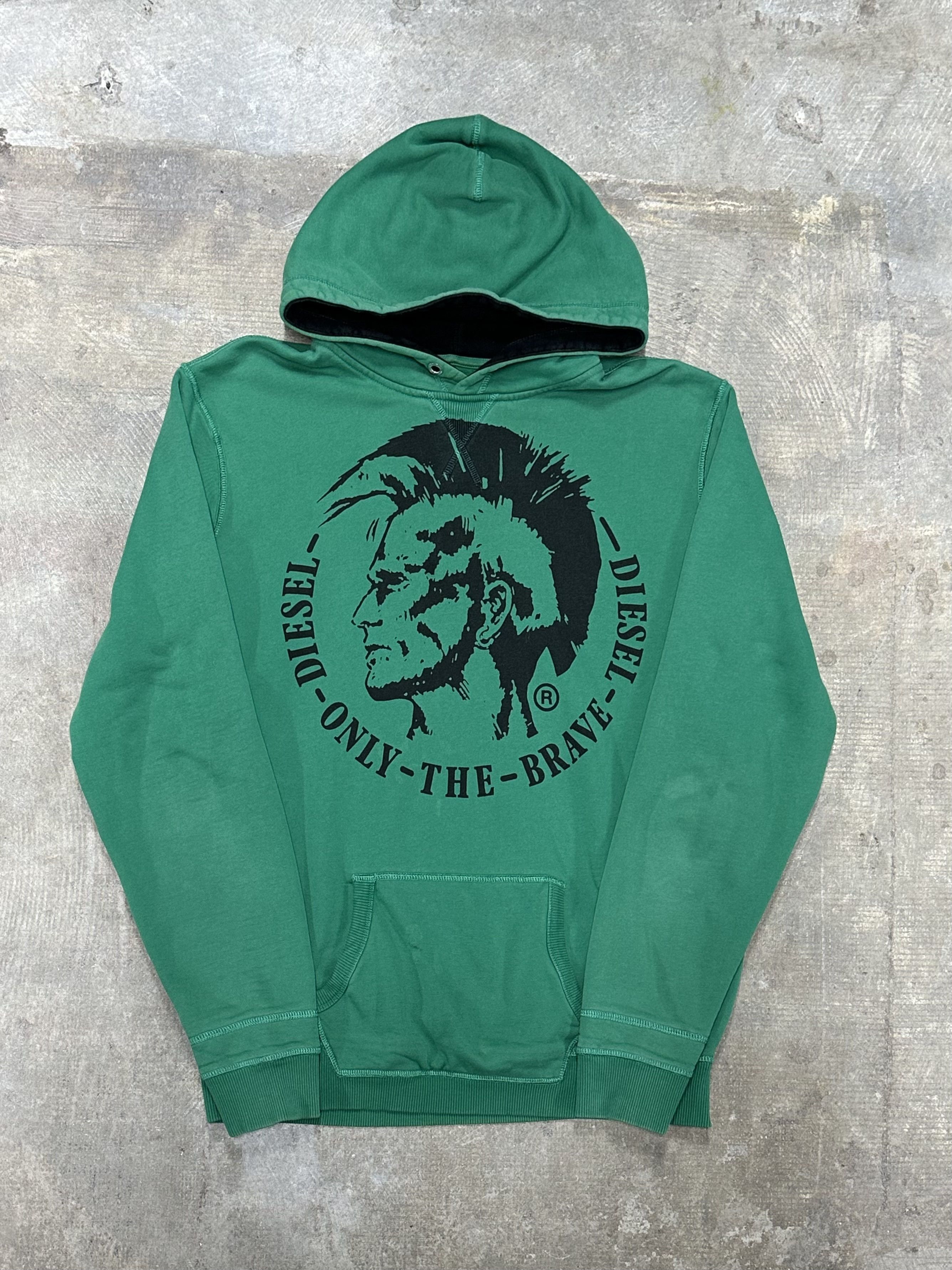 Diesel × Streetwear Vintage Diesel Hoodie Big Punk Head Print Y2K Rock ...