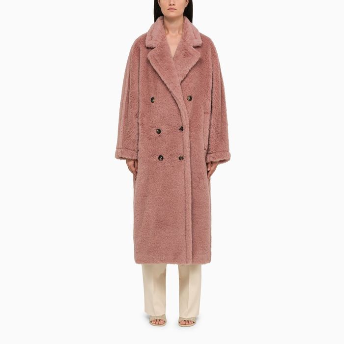 Max Mara Max Mara Pink Teddy Double-Breasted Coat | Grailed