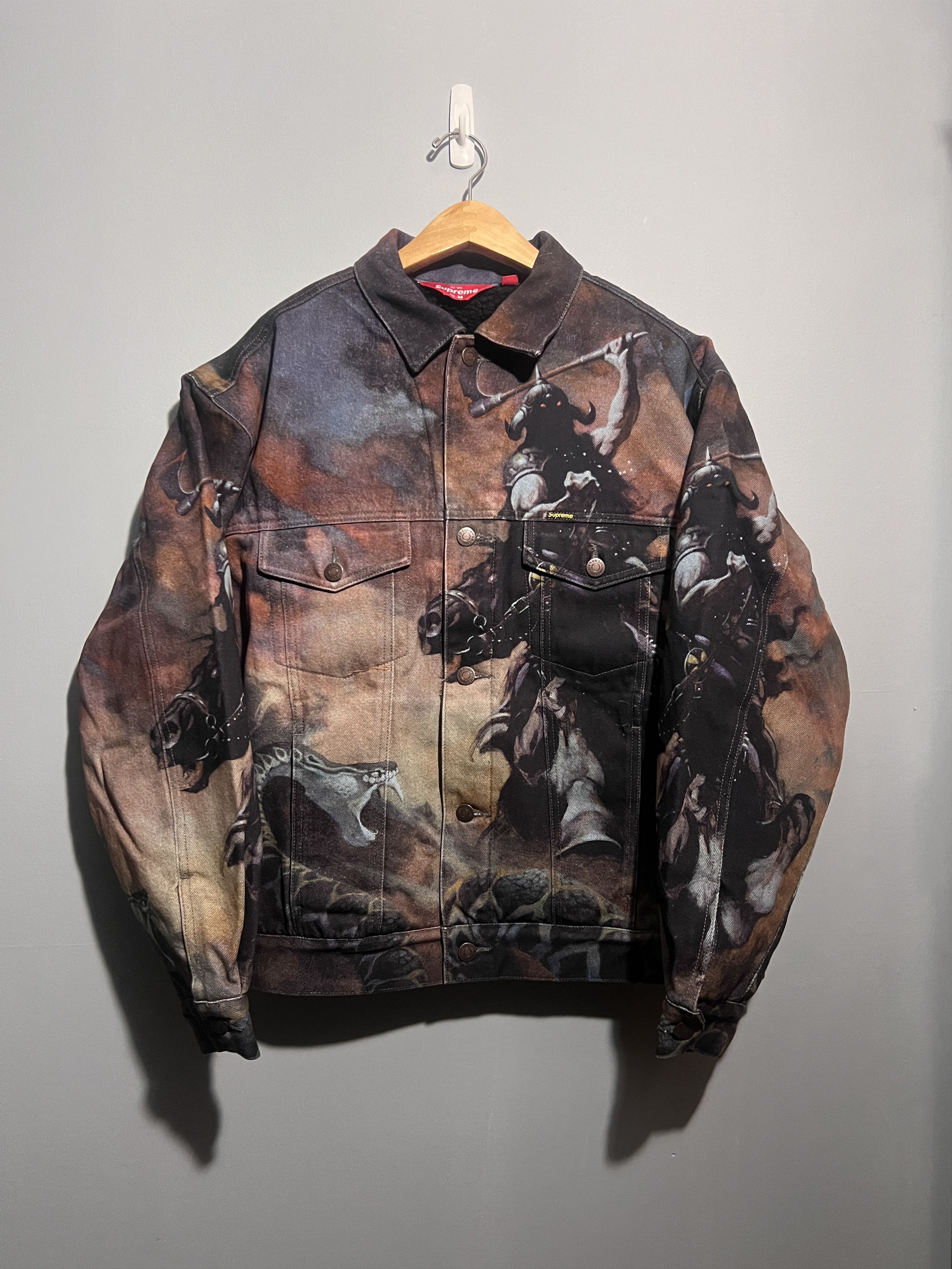 Supreme SUPREME FRAZETTA SHERLING LINED TRUCKER JACKET | Grailed
