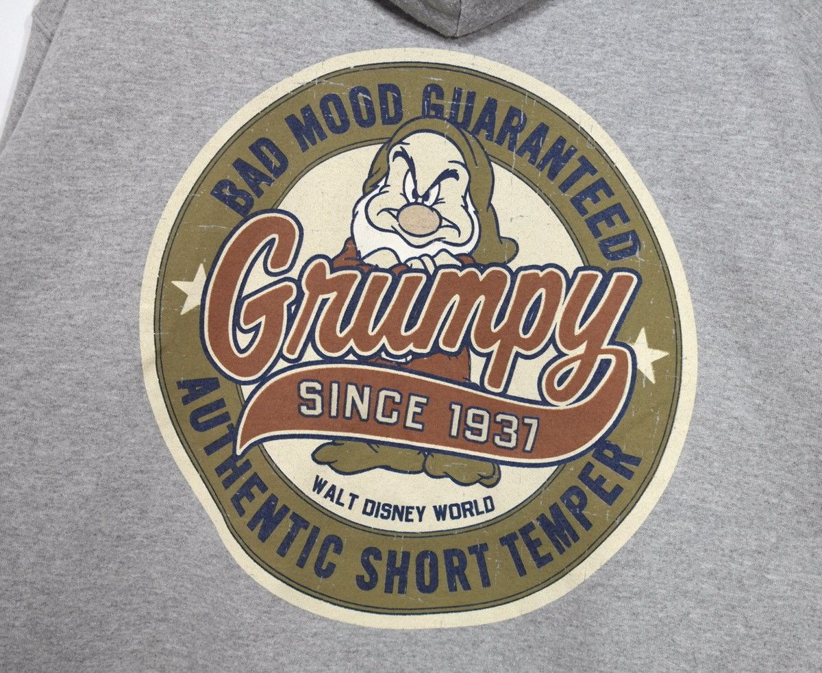 Disney Vintage Disney World Grumpy Zip Hoodie Men's L Gray | Grailed