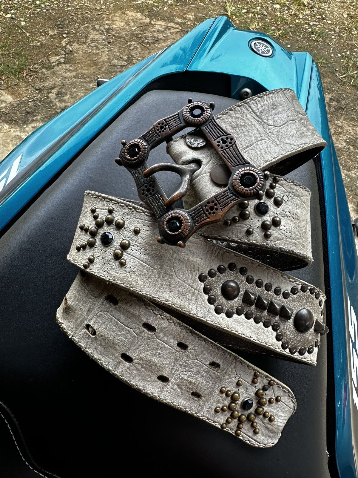 B.B. Simon × Hysteric Glamour × Vintage Devil Skin Studed Gemstones ...