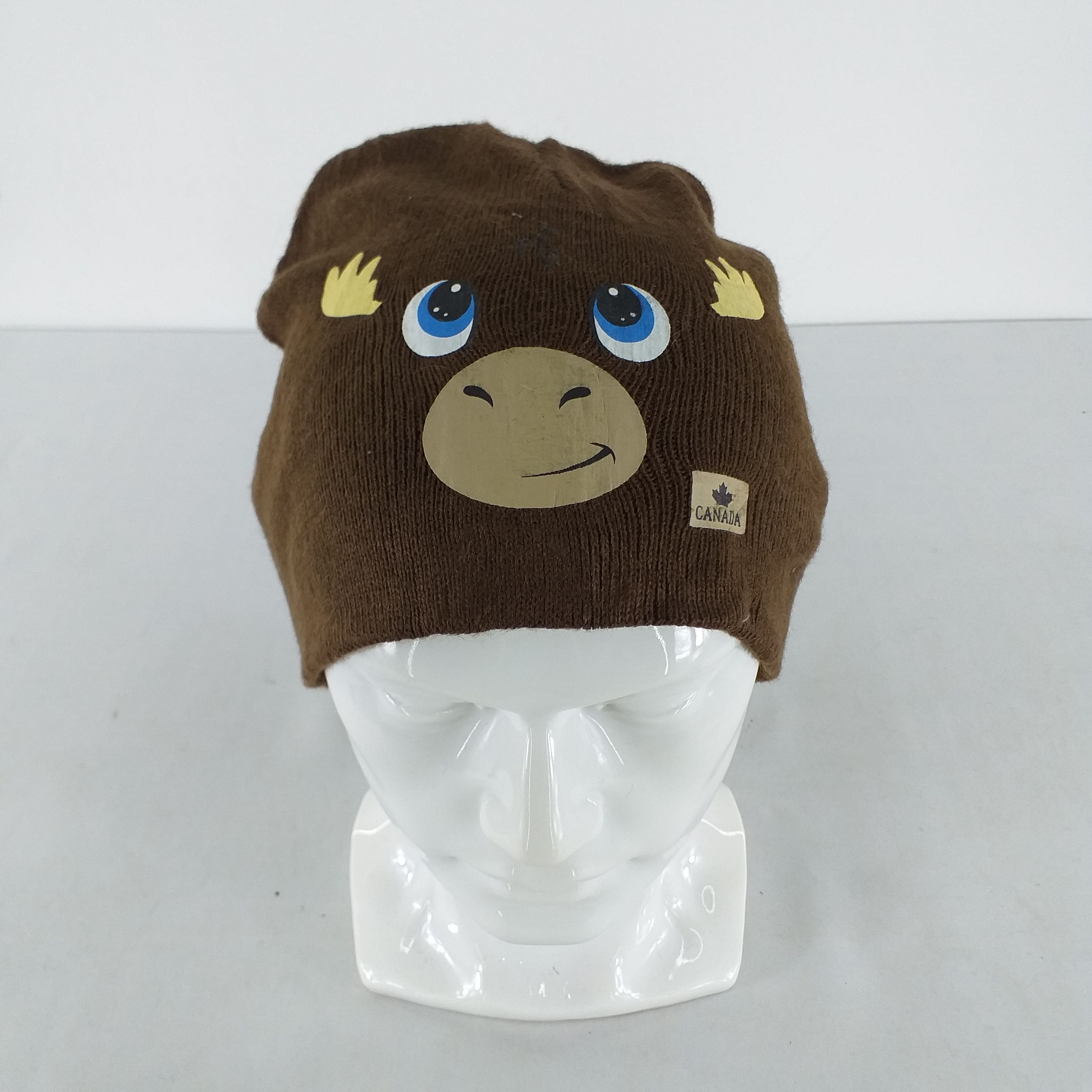 Cartoon Network Printed Moose Face Snow Cap Hat Beanie -BN409 | Grailed