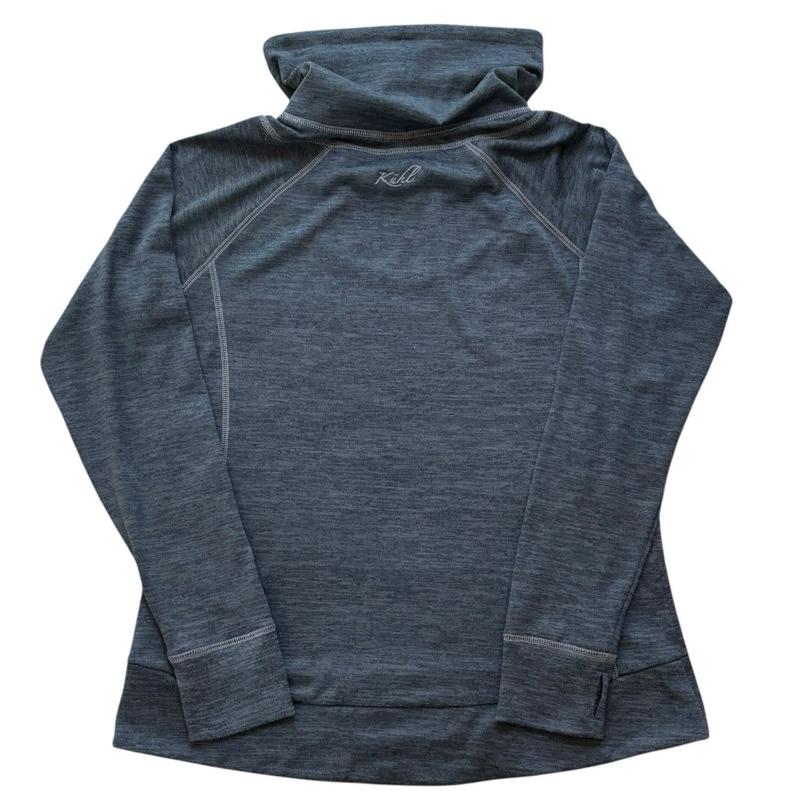 Kuhl Kuhl Lea Pullover Large Gray Cowl Neck Thumbholes Pocket EUC | Grailed