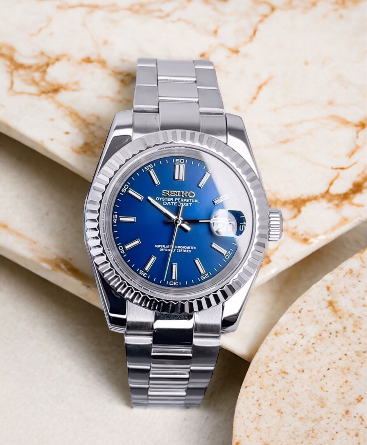 Seiko Seiko Datejust Navy Blue Dial Steel Luxury 39mm Watch 39mm | Grailed