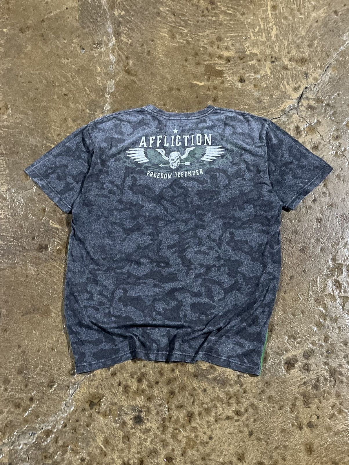 Affliction × Tapout × Vintage Crazy Y2K Affliction Tee Grunge Skull ...