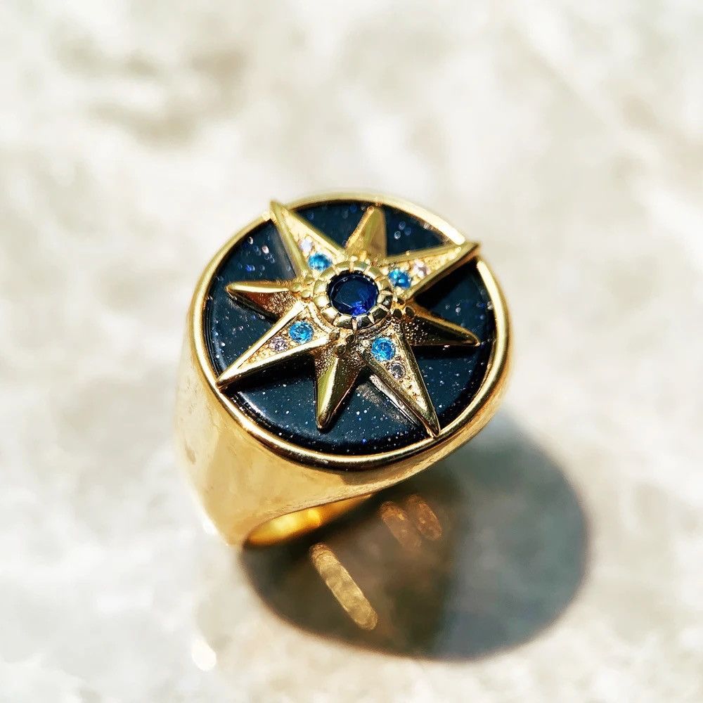 Silver Royalty Star With Stones Ring | Grailed