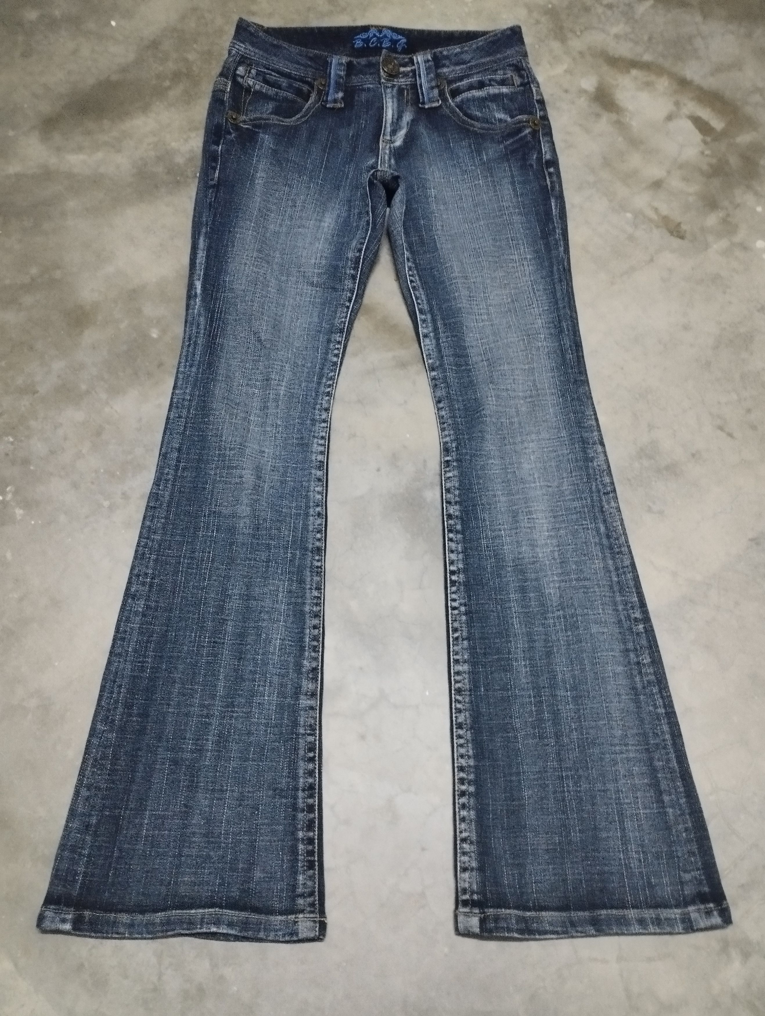 Bcbgmaxazria × If Six Was Nine × Jean Flare Jeans BCBG Stone Wash ...