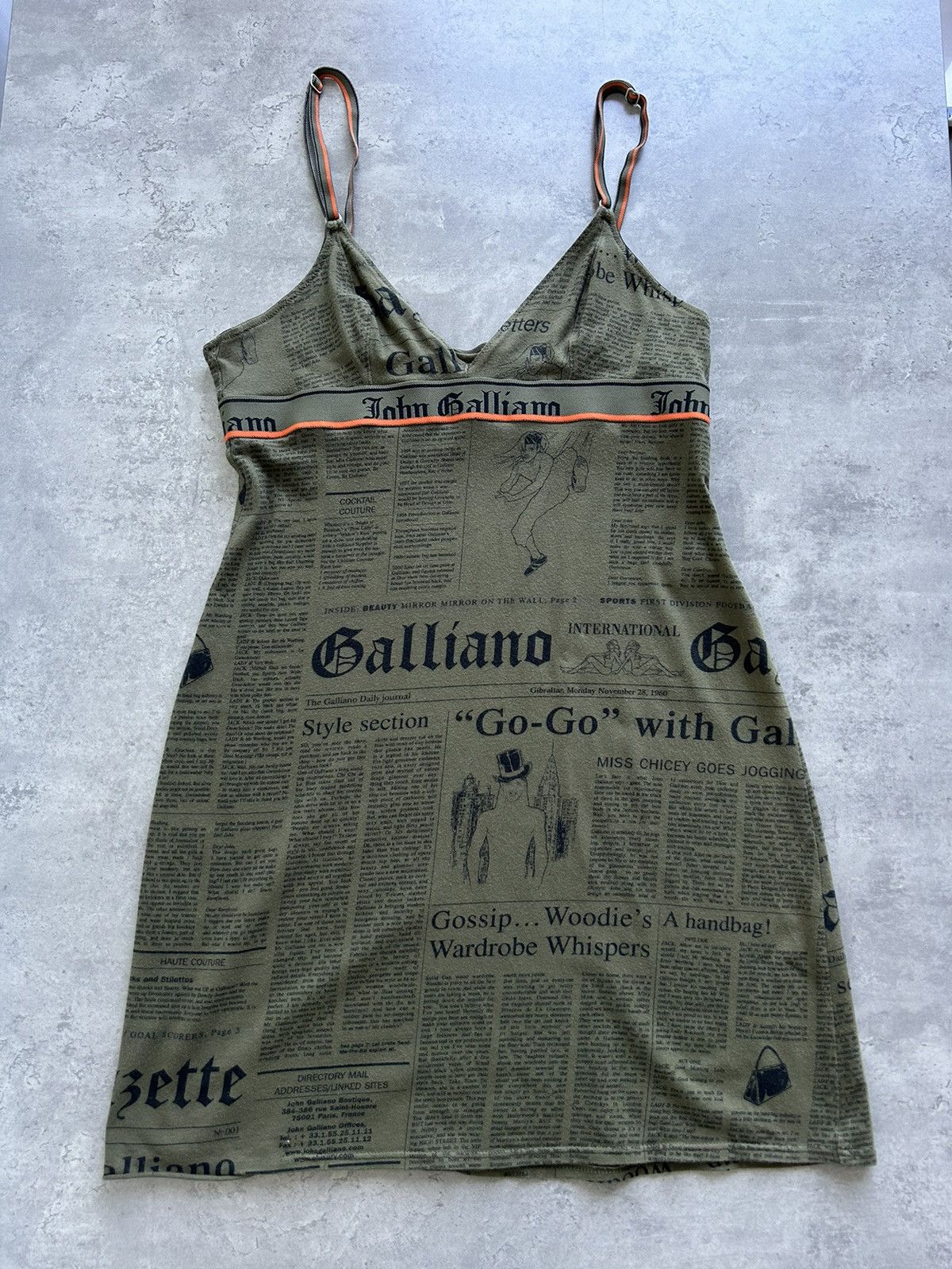 John Galliano John Galliano Early 2000 Vintage Mini Dress Newspaper Y2K ...