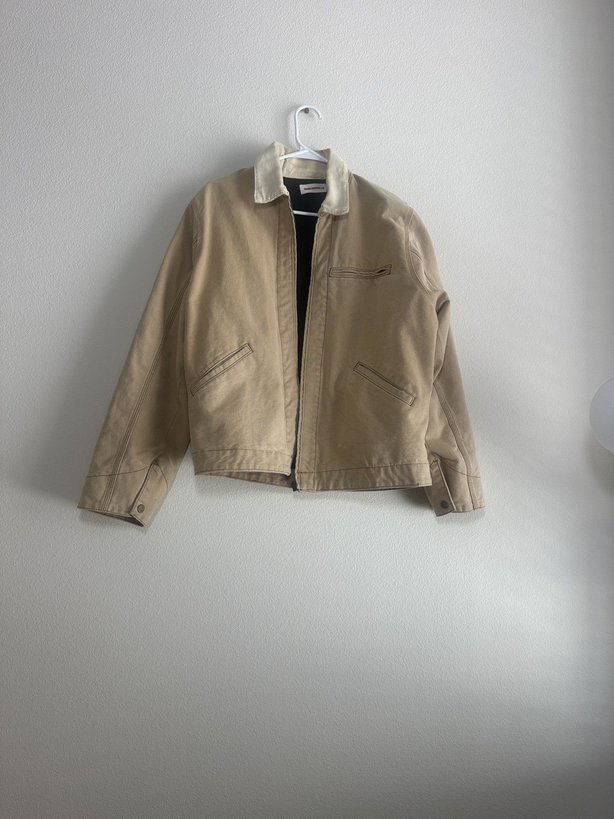 Bare Knuckles Bare Knuckles, Canvas Work Jacket, Washed Tan (Large ...