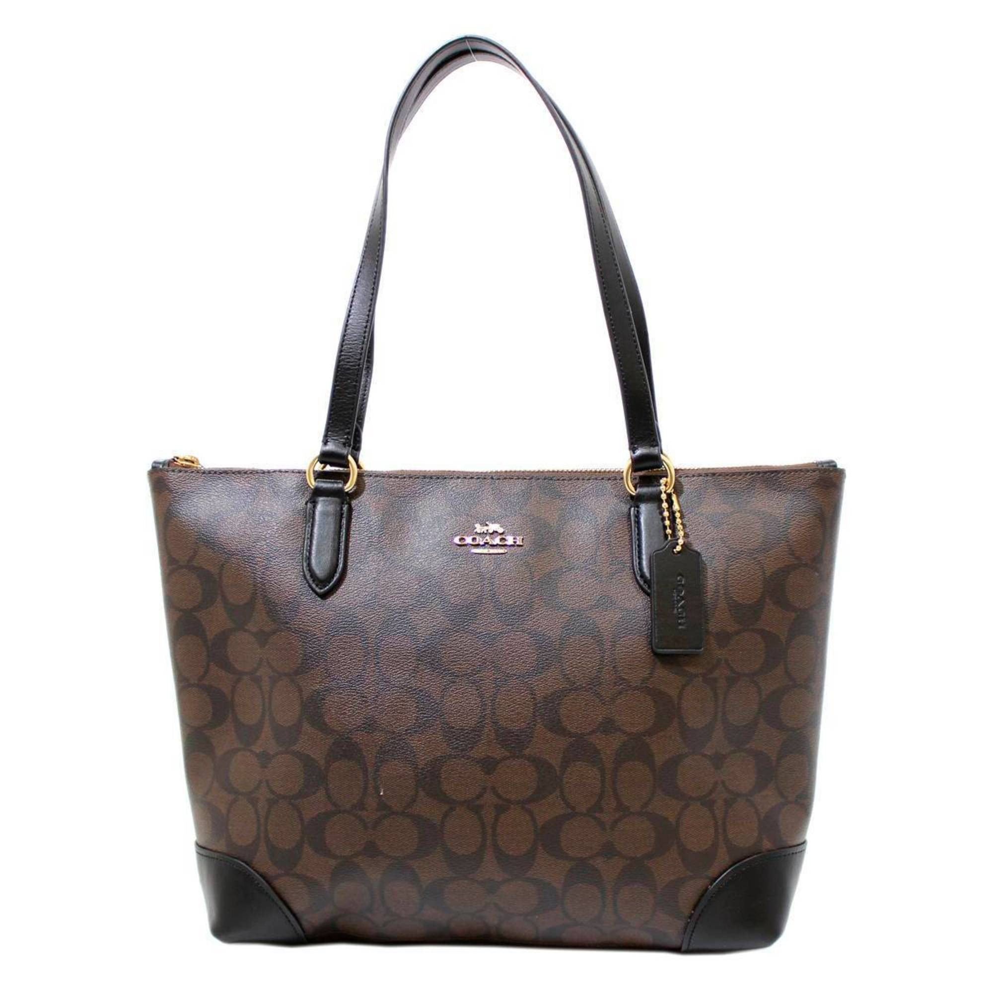 Coach COACH Signature Zip Tote Bag Fastener F29208 Brown | Grailed