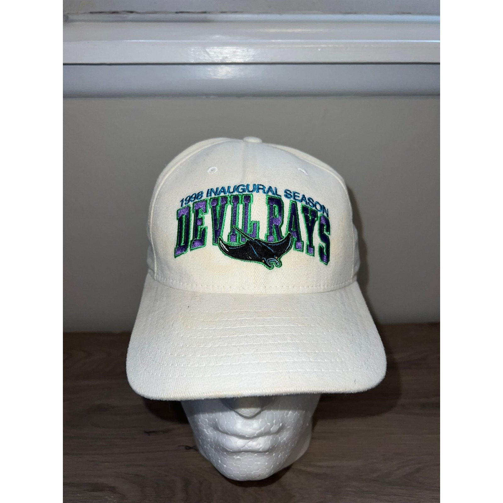 MLB 1998 Inaugural Season Devil Rays Baseball Snapback Hat 90s | Grailed