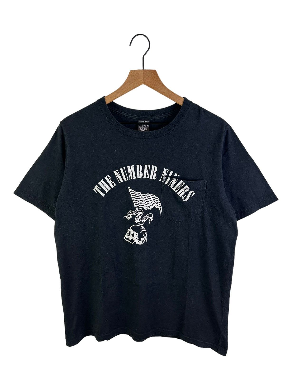 Number (N)ine Number Nine Revolution For Change Logo Print T-Shirts ...