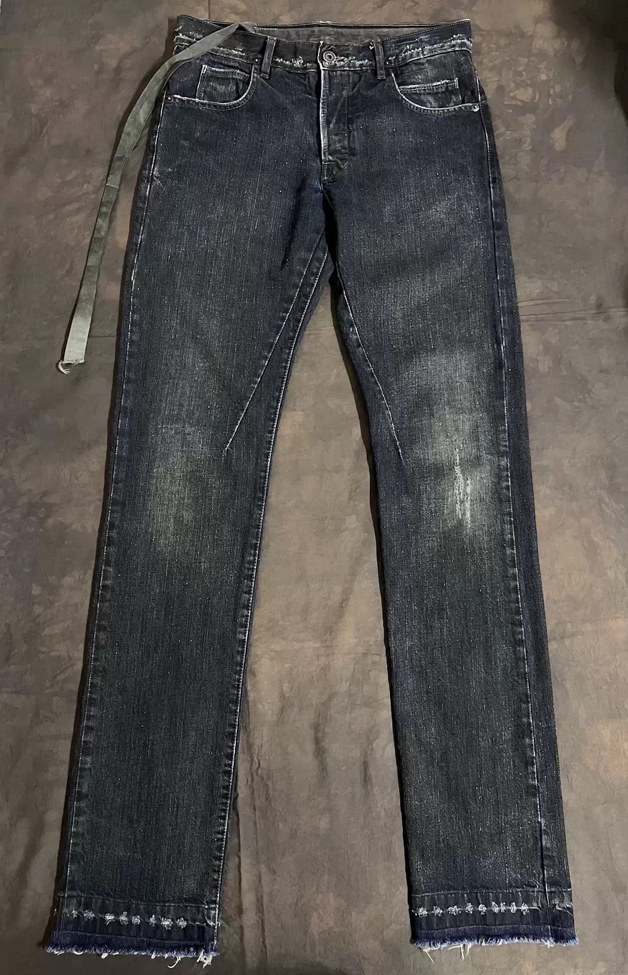 Rick Owens Rick Owens wears and washes old jeans. | Grailed
