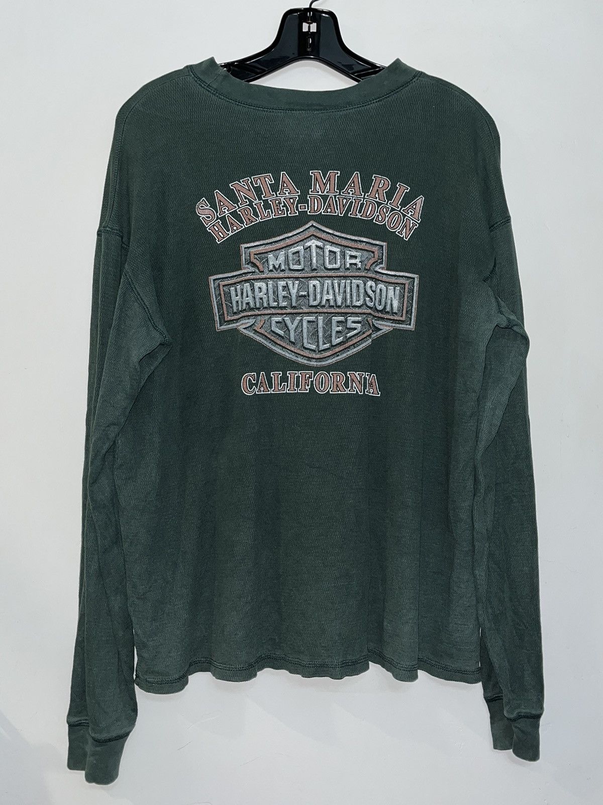 Harley Davidson × Streetwear × Vintage Crazy Vintage 90’s Baggy Harley Davidson Thermal LS Shirt ...