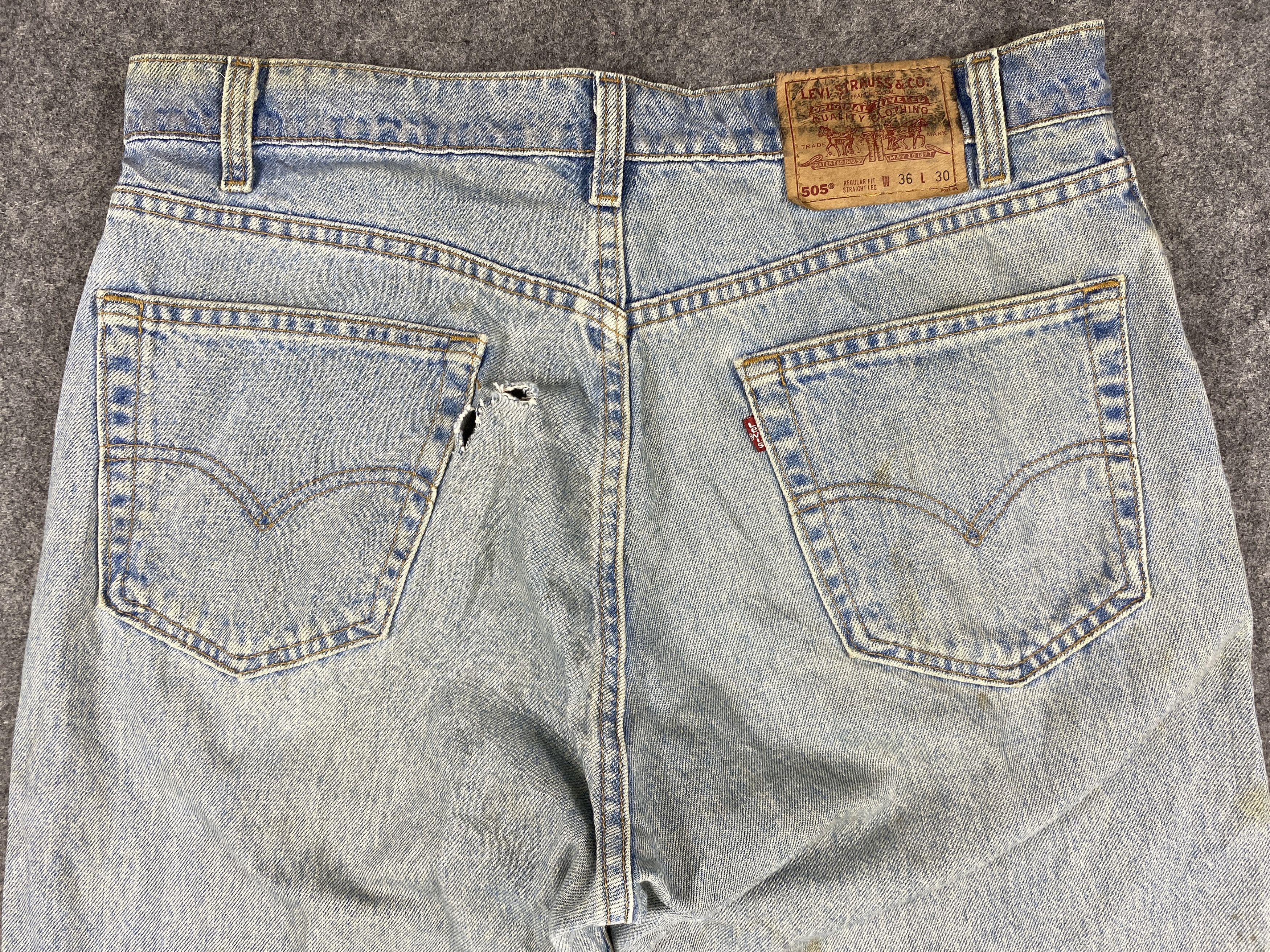 Levi's Light Blue Wash Vintage Levi's 505 35x31 Denim -JN1297 | Grailed