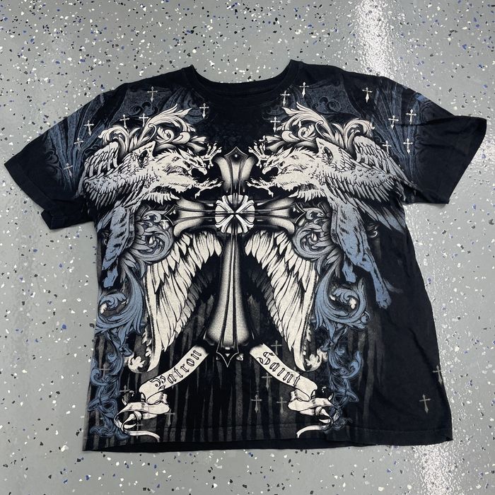 Affliction Affliction style RARE XZAVIER Patron Saint Graphic Emo Tee ...