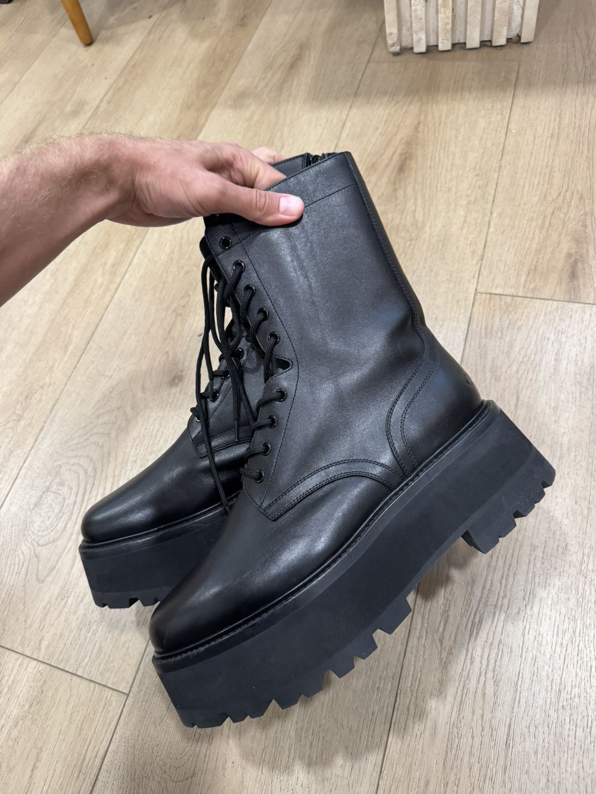 Celine Platform Combat Boots | Grailed