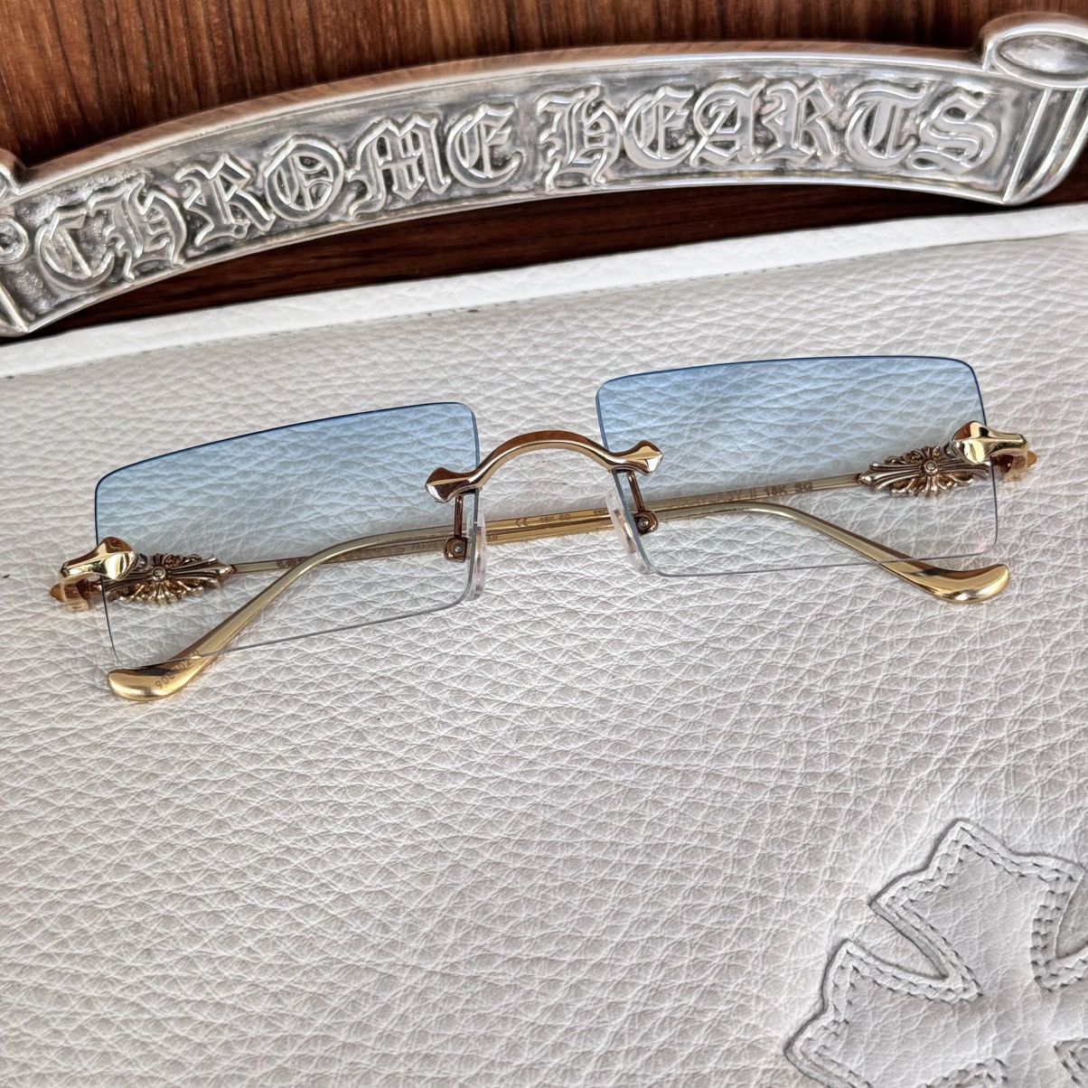 Chrome Hearts Chrome Hearts SOLID GOLD Hellz Bellz Sunglasses | Grailed