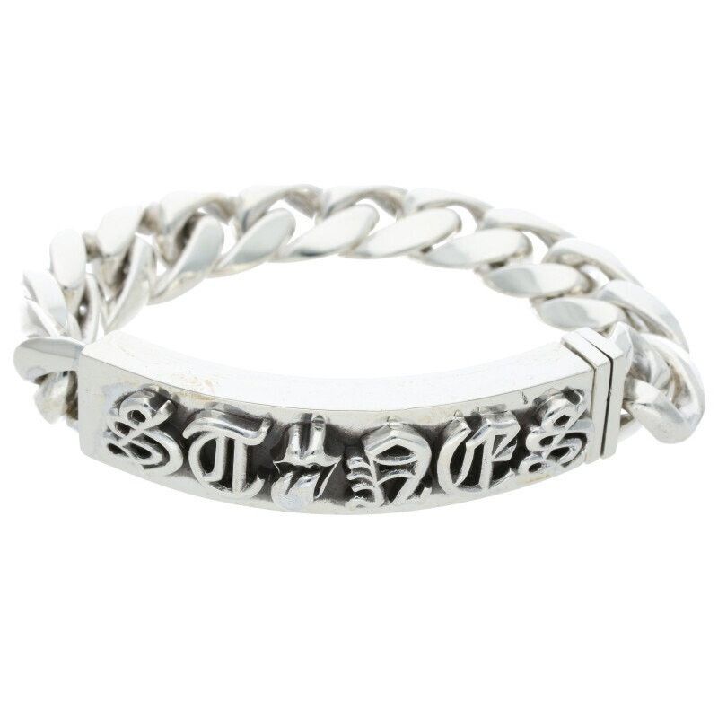 Chrome Hearts Chrome Hearts Lip and Tan ID Classic Silver Bracelet ...