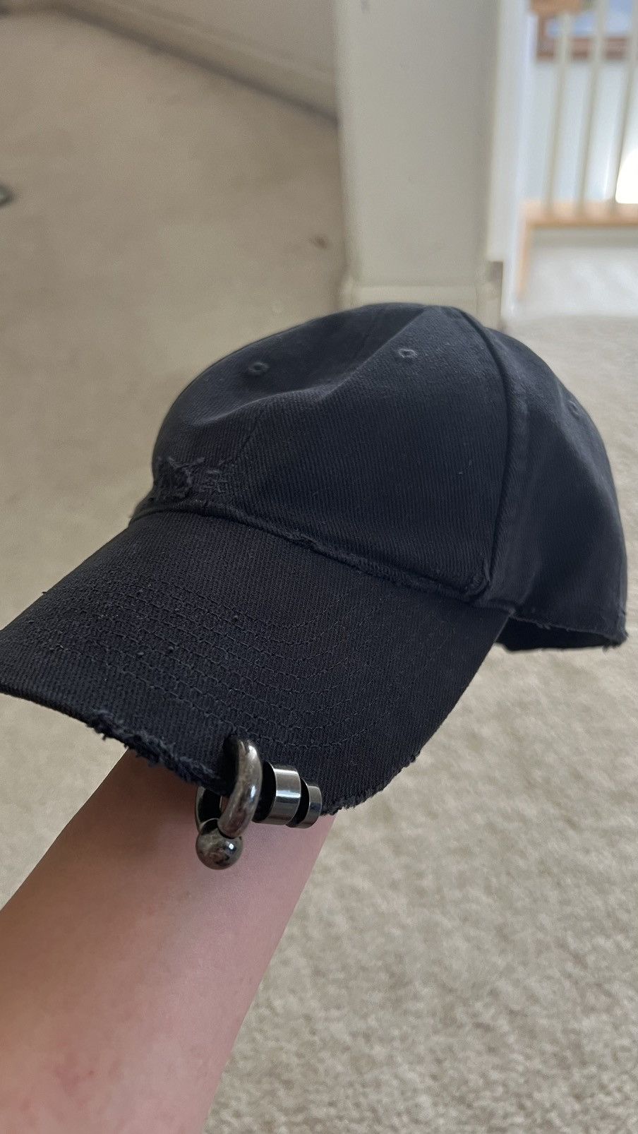 Balenciaga Balenciaga Heavy Pierced cap | Grailed