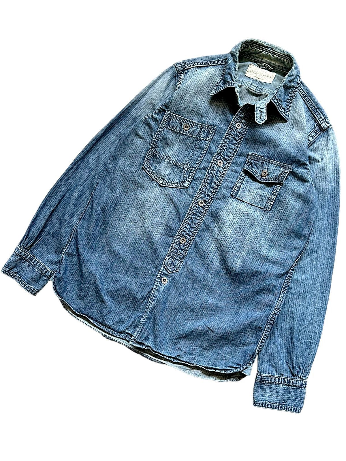 GOA 00's GOA military style dyed denim shirt | Grailed