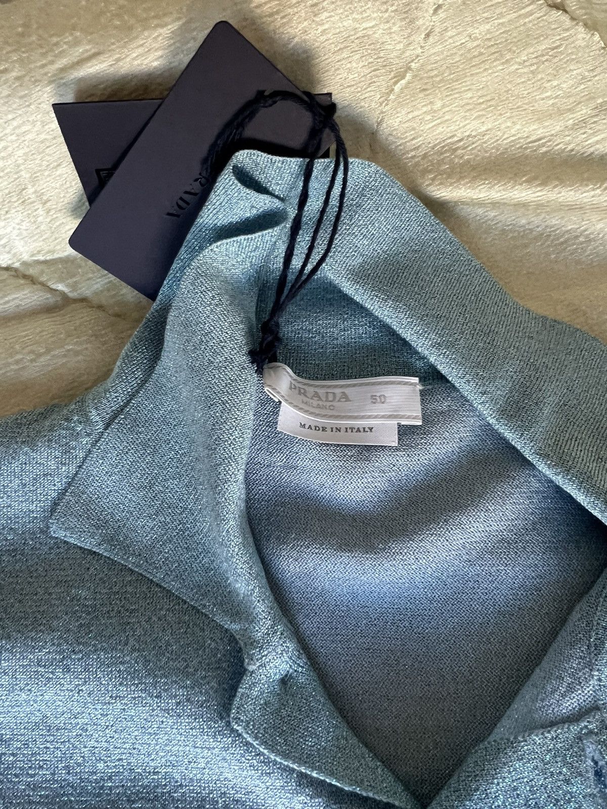Prada Prada size 50 glitter polo | Grailed