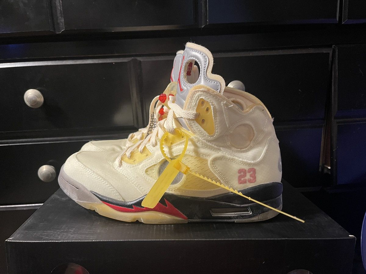 Jordan Brand × Off-White Jordan Off-White Sail Retro 5s | Grailed