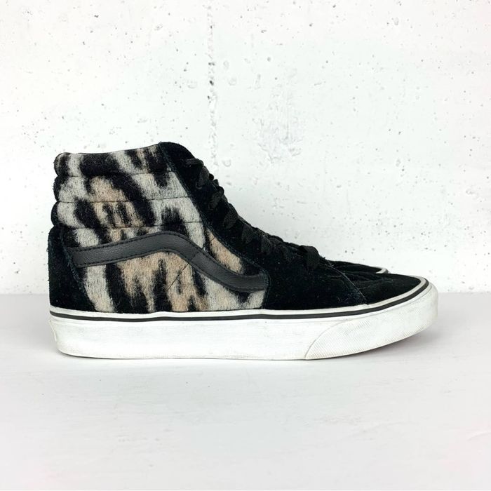 Vans Rare Vans Sk8 Hi Felt Fuzzy Animal Print Skater Sneakers | Grailed