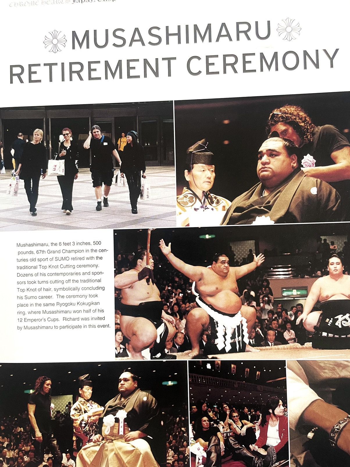 Chrome Hearts Chrome Hearts musashimaru SuMo 8x11 magazine cutout ...