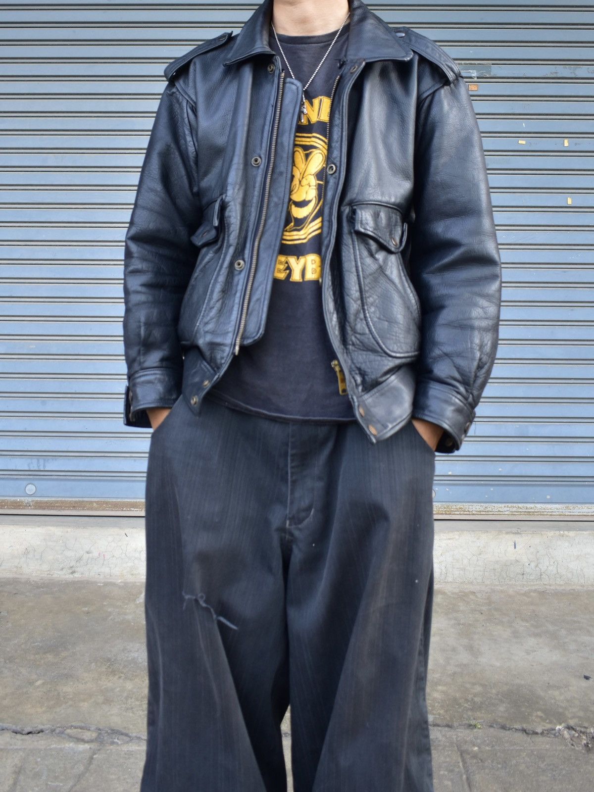 Genuine Leather × Leather Jacket × Vintage Vintage 90s Leather Jacket ...