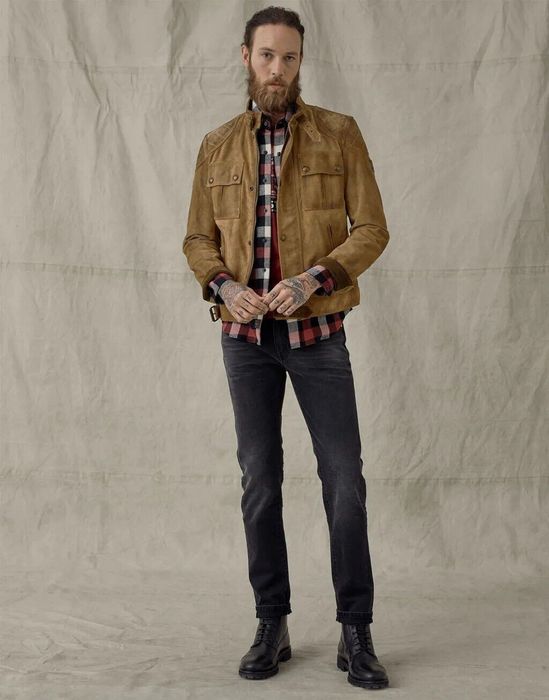 Belstaff Brookstone Suede Leather Jacket | Grailed