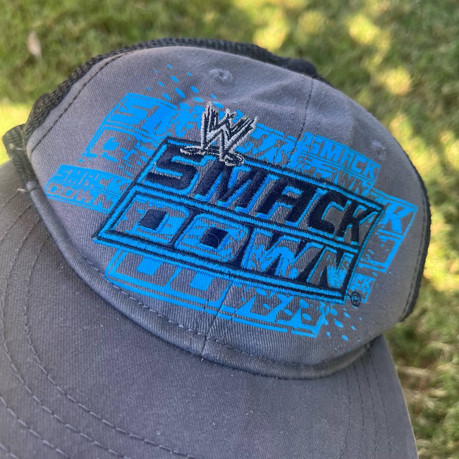 WWE 2013 WWE Smack Down Wrestling Mesh Snap Back Hat | Grailed