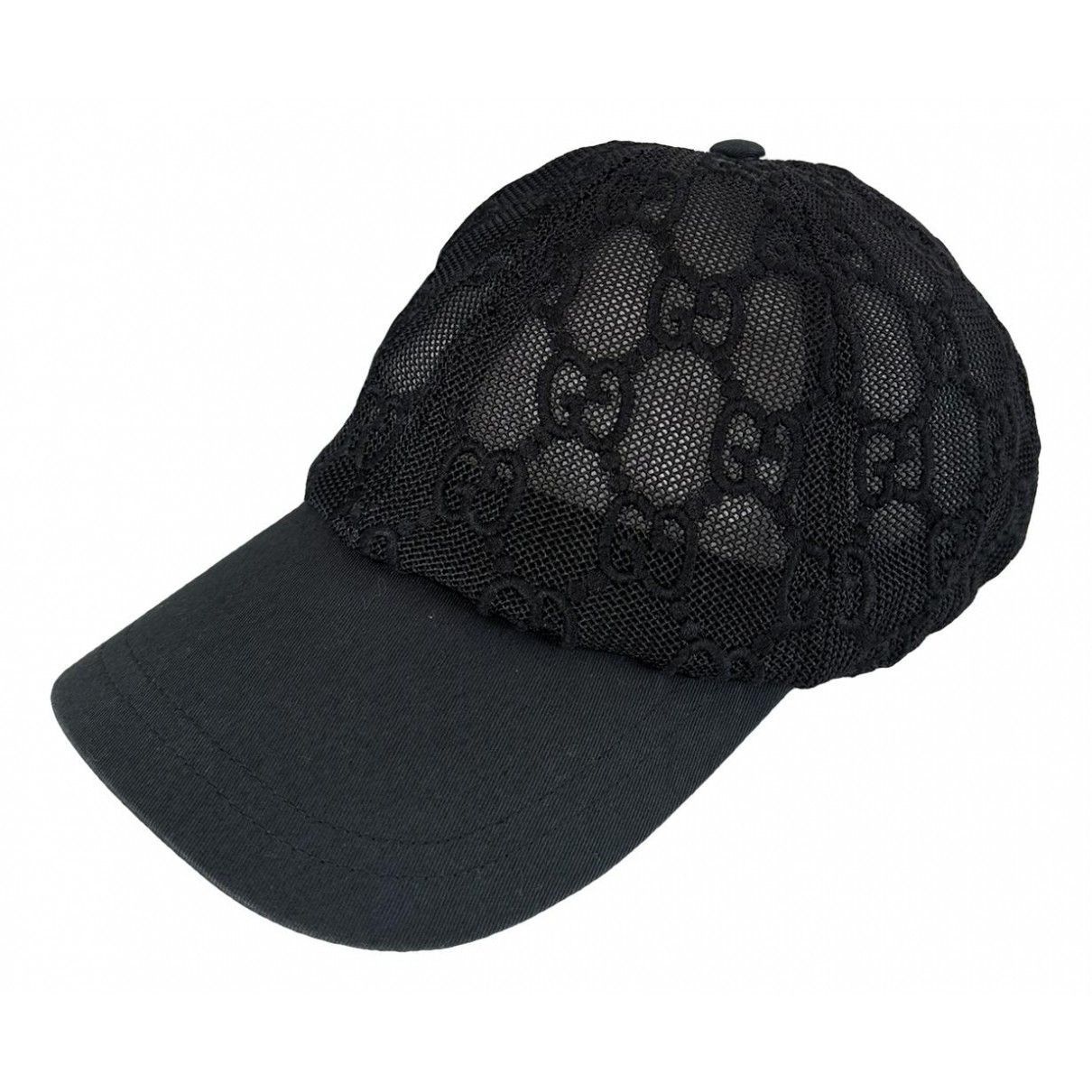Gucci black plastic gucci hat | Grailed