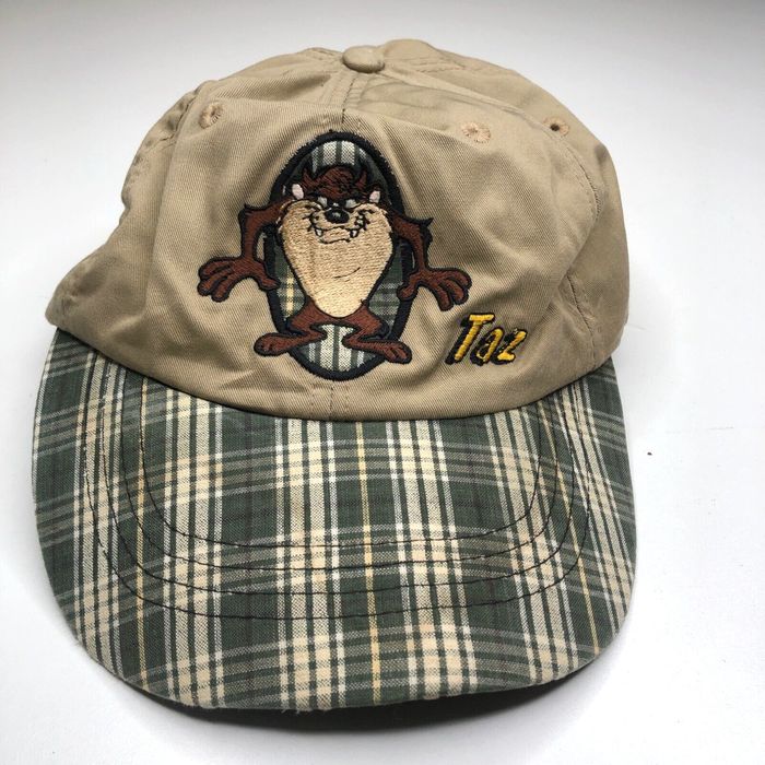 Vintage Vintage Taz Hat Looney Toons Beige Baseball Cap Tasmanian Devil ...