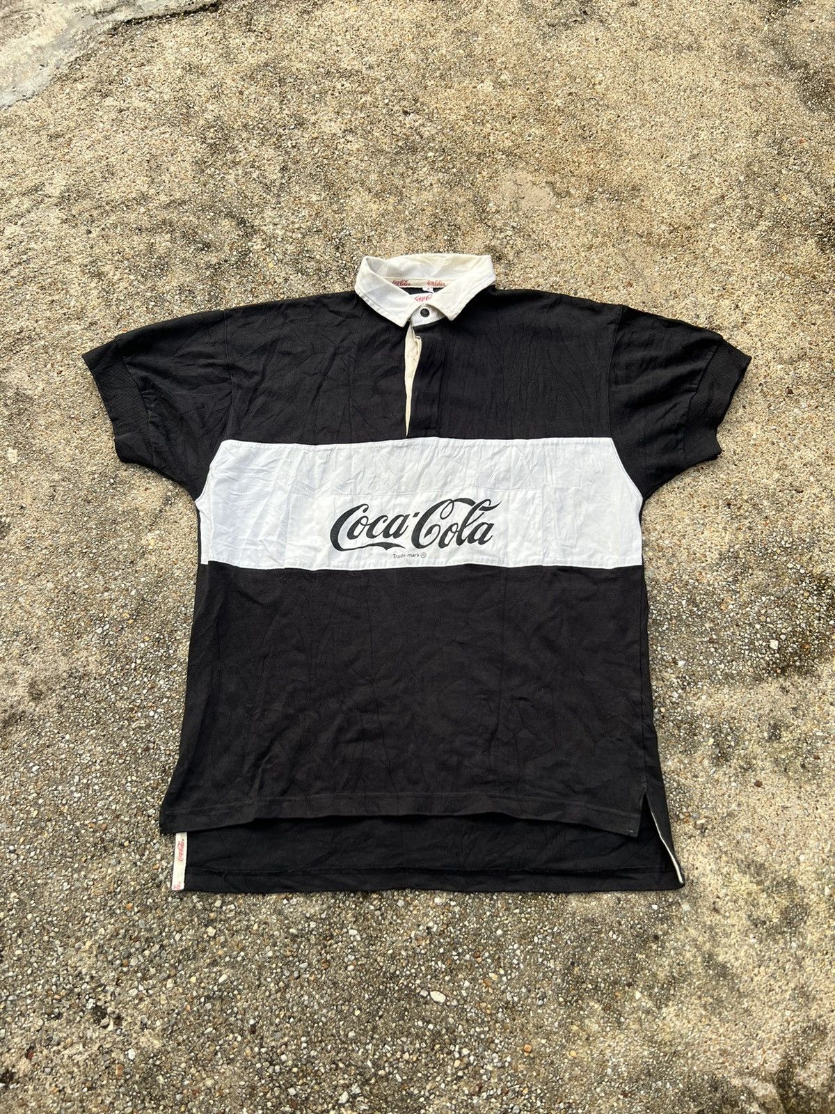 Coca Cola × Streetwear × Vintage Vintage Coca Cola Coke Patch Polo ...