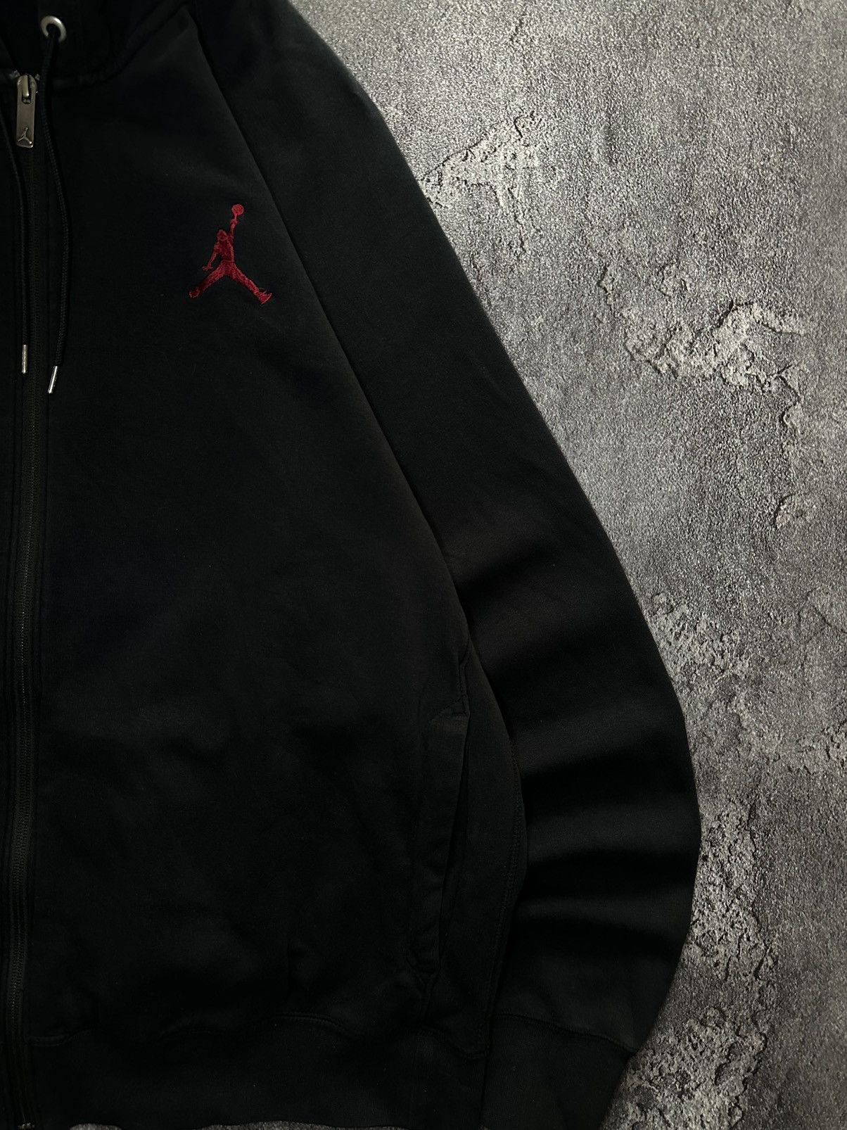 Jordan Brand 🌪️ Vintage Jordan Embroidered Logo Zip Up Baggy Hoodie Y2K ...
