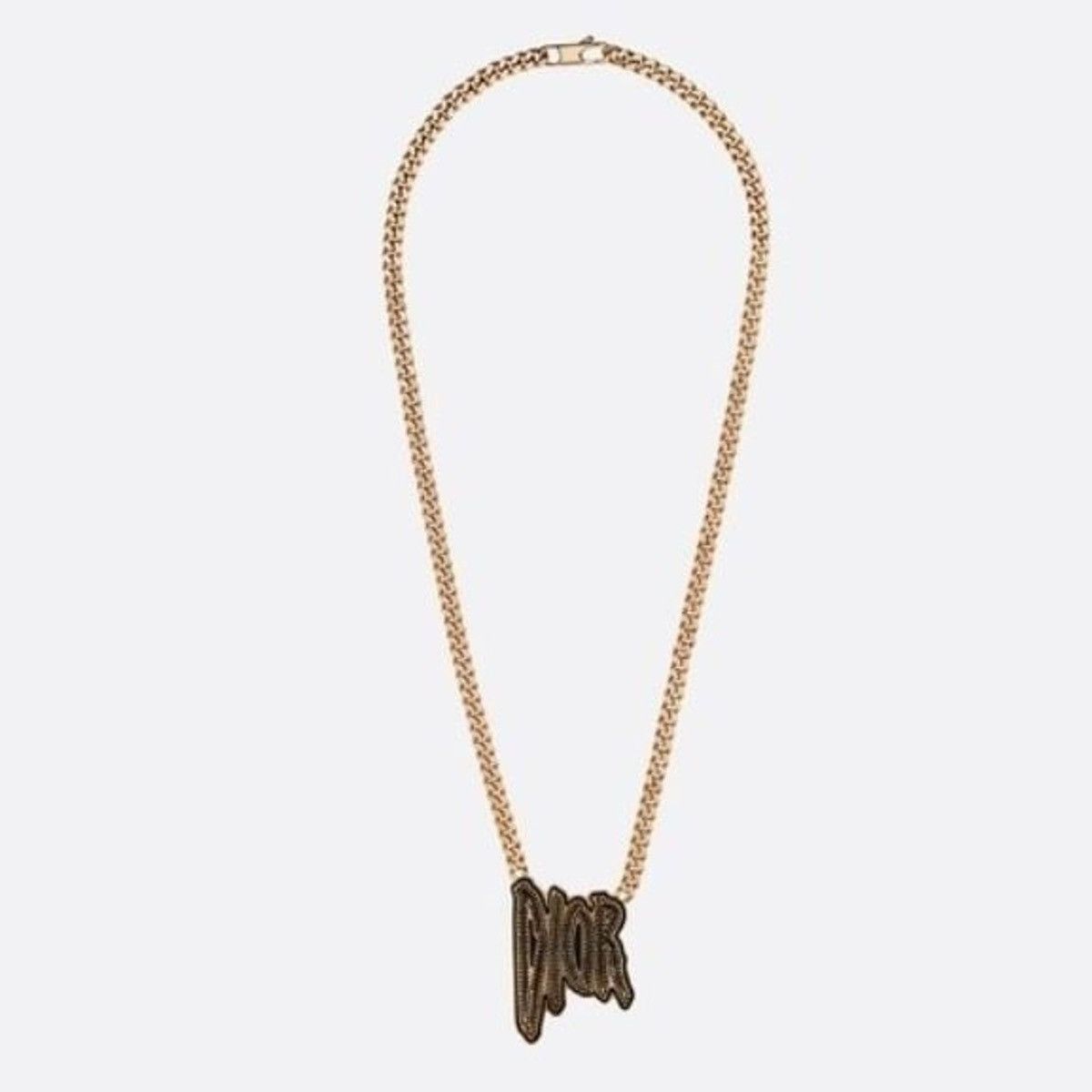 Dior Dior Raymond Pettibon Crystal Logo Cuban Link Chain | Grailed