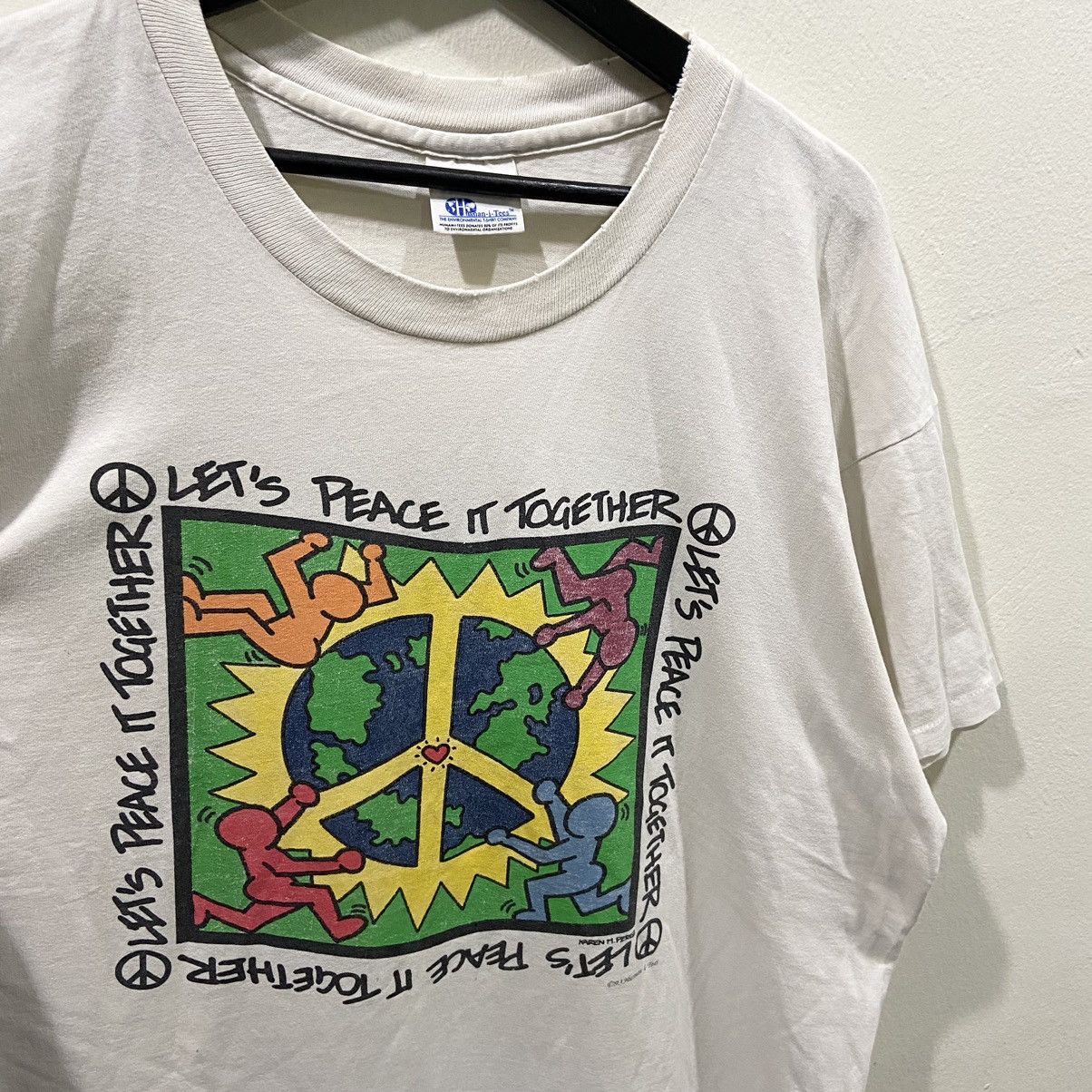 Art × Keith Haring × Vintage Vintage Peace It Together Human-I-Tees ...